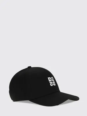 Dsquared2 Cotton Baseball Cap With Embroidered Logo - Black