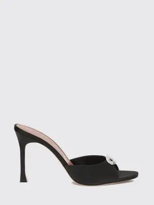 Amina Muaddi Camelia Crystal Embellished Stiletto Sandals - Black