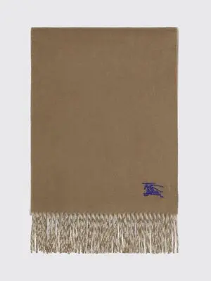 Burberry Reversible Scarf In 100% Cashmere With Embroidered Ekd Logo