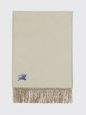 Burberry Reversible Scarf In 100% Cashmere With Embroidered Ekd Logo
