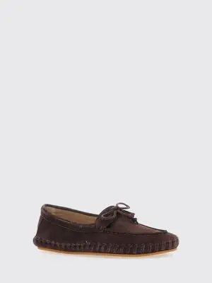 Le Monde Beryl Suede Driver Loafers With Woven Straps - Brown
