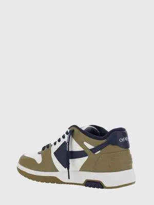 Off-White Calfskin Trainers With Arrows Logo - Green