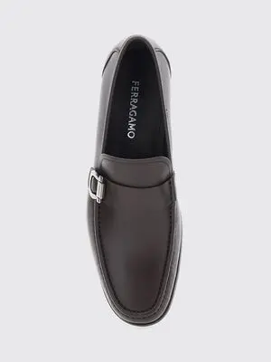 FERRAGAMO Smooth Calf Leather Gancini Loafers