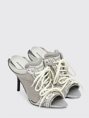 Balenciaga Stapler Mesh Mules - Grey