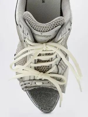Balenciaga Stapler Mesh Mules - Grey