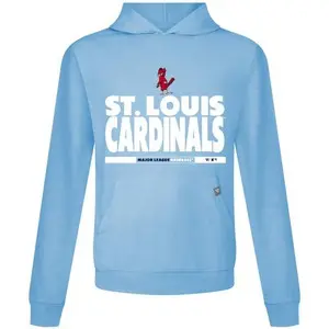 LEVELWEAR St. Louis Cardinals Long Sleeve Hooded T-shirt - Light Blue