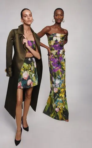 Oscar De La Renta Long-sleeve Silk-satin Gabardine Coat