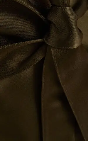 Oscar De La Renta Long-sleeve Silk-satin Gabardine Coat
