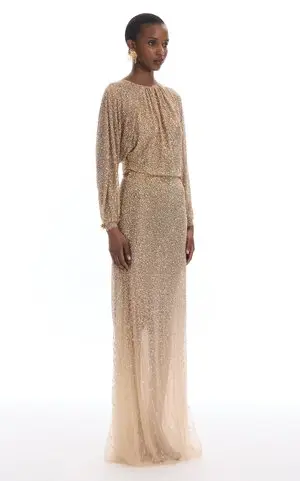 Oscar De La Renta Crystal-embroidered Caftan