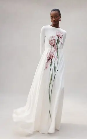 Oscar De La Renta Painted Iris Gown