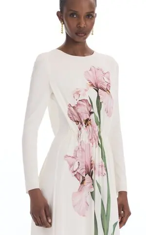 Oscar De La Renta Painted Iris Gown