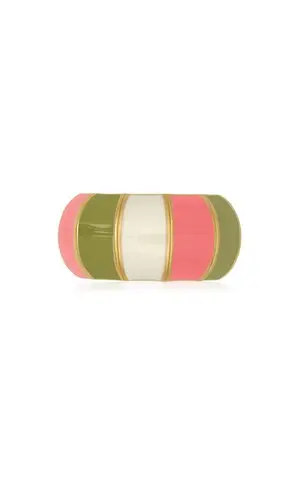 Oscar De La Renta Enamel Link Ring Multi