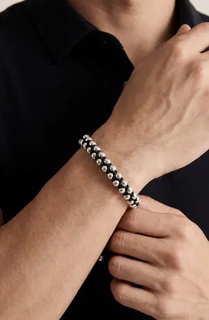 MR. ETTIKA Double Row Beaded Bracelet