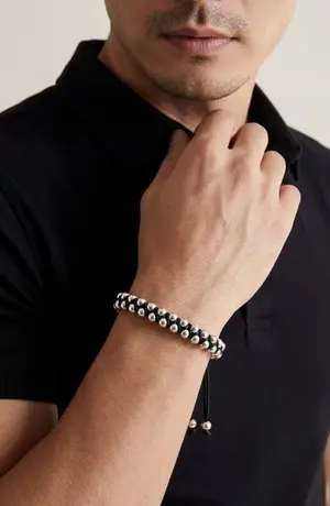 MR. ETTIKA Double Row Beaded Bracelet