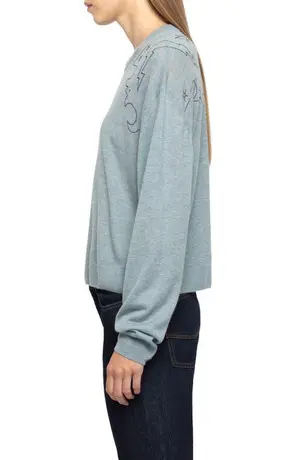 Zadig&Voltaire Swapy Embellished Cashmere Sweater - Frozen