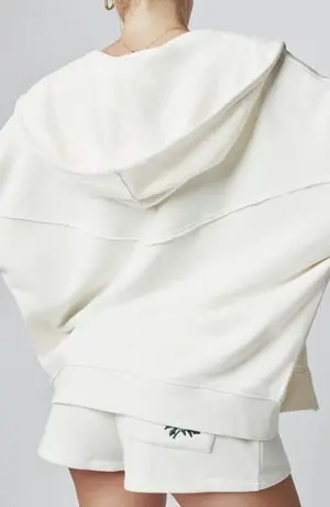 FLORENCE BY MILLS Embroidered Full Zip Hoodie - Jet Stream