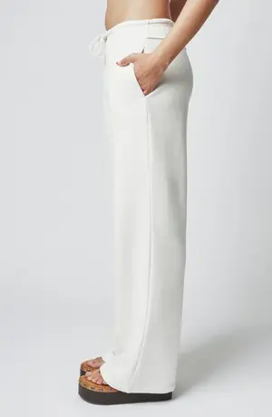 FLORENCE BY MILLS Seam Detail Wide Leg Lounge Pants - Jet Stream