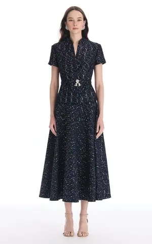 Oscar De La Renta Sequin Tweed Jacket