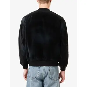 DUKE + DEXTER Cotton-velvet Patchwork Bomber Jacket