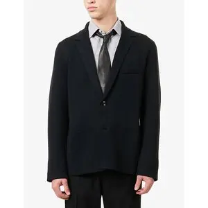 TOM FORD Notch Lapel Knitted Wool-blend Jacket