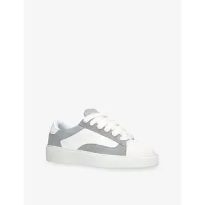 NUMERIS Eclipse Suede And Leather Lace-up Trainers - Grey/light