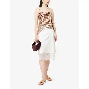 RAT AND BOA Assisi Striped Sheer Halter Neck Top