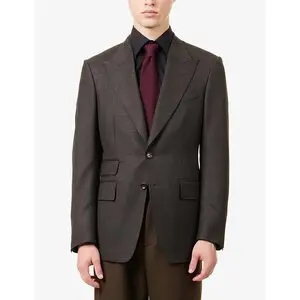 TOM FORD Shelton Single-breasted Checked Wool Jacket