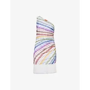 Missoni Asymmetric Fringed Knitted Mini Cover-up - Multicolor