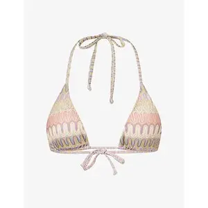GRACEJACOB Gia Desert Triangle Bikini Top - Multi