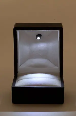 VOICEGIFT Voice Recordable Ring Box With Led Illumination - Black