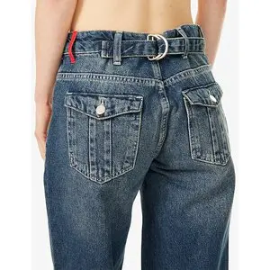 PEACHY DEN Joan Barrel-leg Jeans