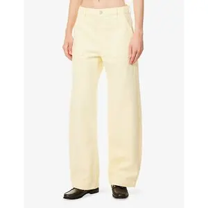 FRAME The Bow Cargo Cotton Denim Jeans - Lemon