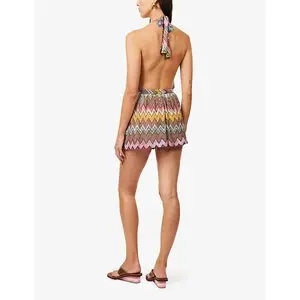 Missoni Halter-neck Chevron Knitted Jumpsuit Cover-up