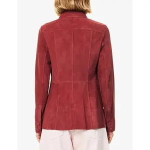 FRAME Suede Tailored Shirt - Garnet