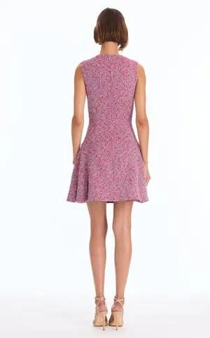 Oscar De La Renta Slubby Wool-tweed Gauze Mini Dress