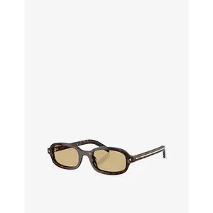 Prada Oval-frame Tortoiseshell Acetate Sunglasses - Brown