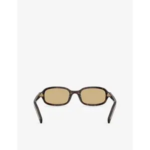 Prada Oval-frame Tortoiseshell Acetate Sunglasses - Brown