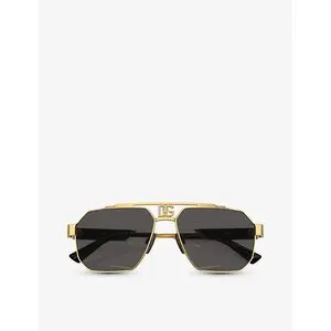 Dolce & Gabbana Pilot-frame Steel Sunglasses