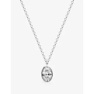 SIF JAKOBS Sardinien Oval Pendant Necklace - Silver