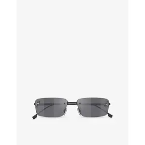Fendi Rectangle Metal Sunglasses