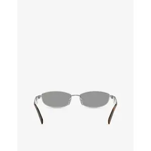 Prada Oval-frame Metal Sunglasses