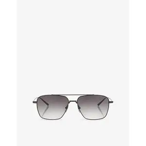 Dita Square-frame Metal Sunglasses - Black