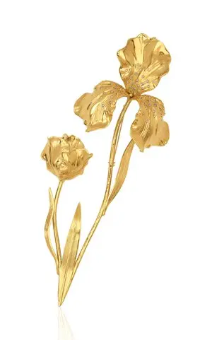Oscar De La Renta Iris Bouquet Large Brooch