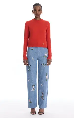 Oscar De La Renta Long-sleeve Cashmere Sweater