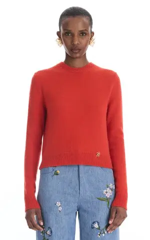 Oscar De La Renta Long-sleeve Cashmere Sweater