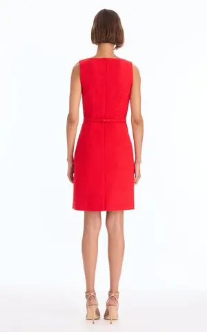 Oscar De La Renta Sleeveless Wool-tweed Mini Dress