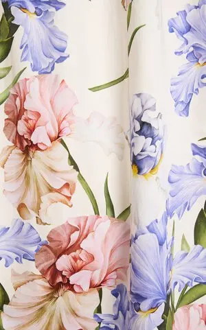 Oscar De La Renta V-neck Iris Poplin Midi Dress