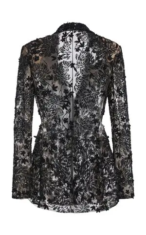 Oscar De La Renta Chrysanthemum Lace Jacket