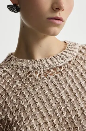 Brunello Cucinelli Dazzling Chiné Net Dress