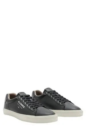 ALLSAINTS Underground Low Top Leather Sneakers - Black